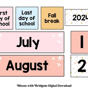 Classroom Calendar Display and Weather Station, Modern Pastel Classroom ...