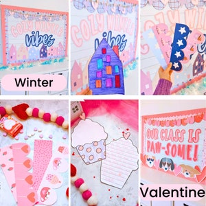 Seasonal Classroom Bulletin Board Bundle, Holiday Bulletin Board MEGA ...