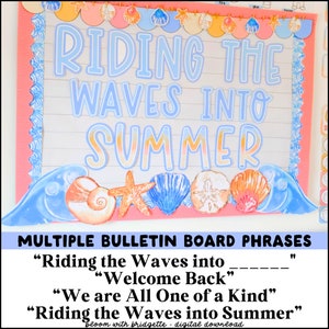 Back to School Bulletin Board Kit, Beach Classroom Decorations, Calm ...