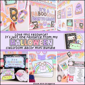 Halloween Bulletin Board, Composition Notebook, Bilingual Halloween ...