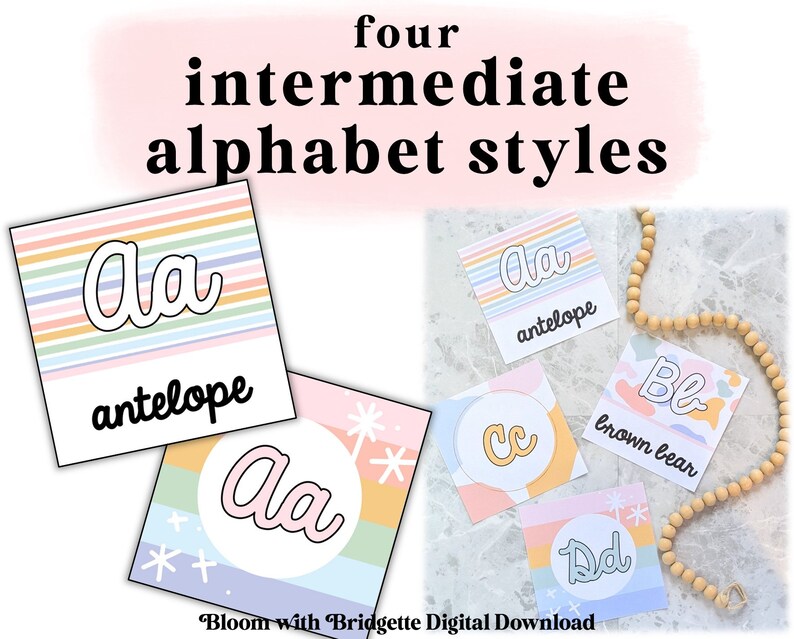 Classroom Alphabet Posters Primary Alphabet Posters With - Etsy