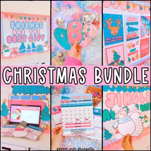 Retro Christmas Classroom Decor Bundle, Winter Bulletin Board ...