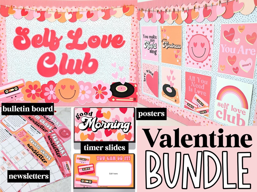 Valentine's Day Classroom Decor Bundle, Random Acts of Kindness Decor ...