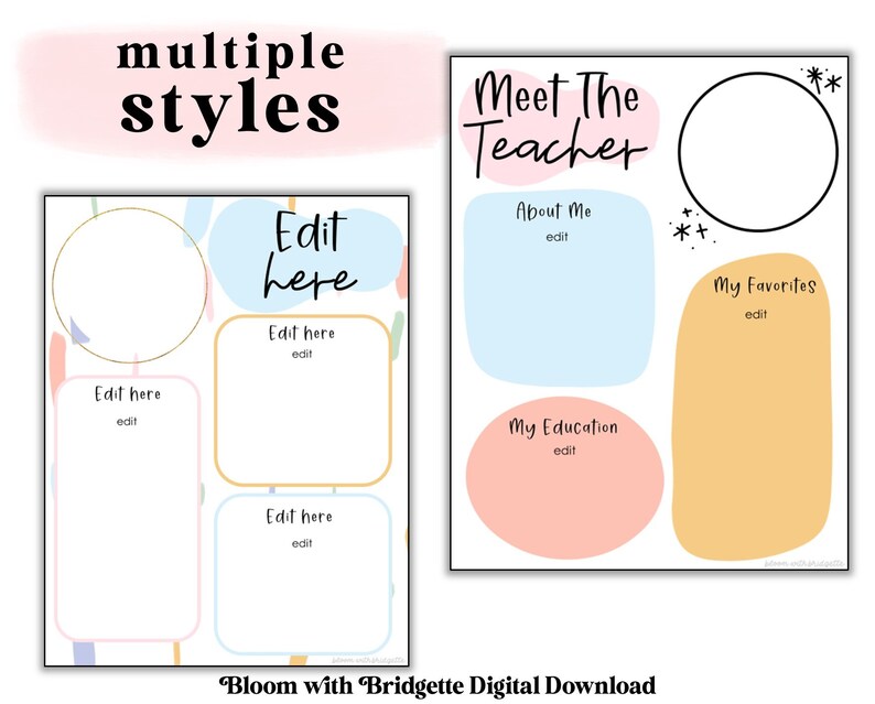 Meet the Teacher Letter Modern Pastel Teacher Letter Meet - Etsy