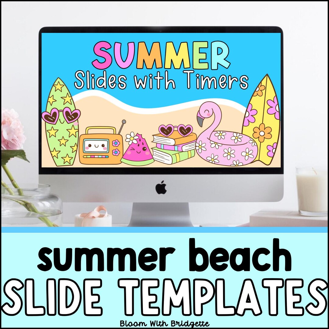 Summer Classroom Slides, Editable Slide Template, Daily Slides, Agenda ...