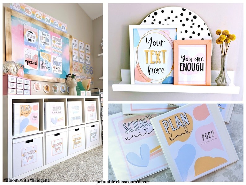 Modern Pastel Classroom Decor Bundle Editable Calm Classroom - Etsy ...