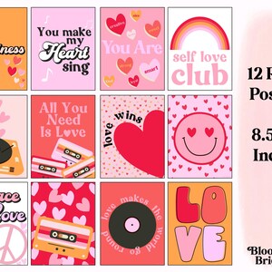 Retro Valentine's Day Classroom Posters, February Bulletin Board ...