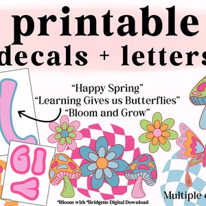 Retro Spring Bulletin Board Kit and Student Activity, Spring Bulletin ...