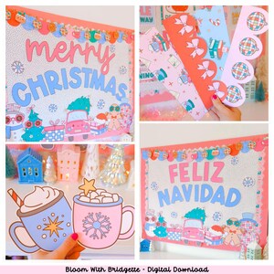 Christmas Bulletin Board, December Classroom Decor, Happy Holidays ...