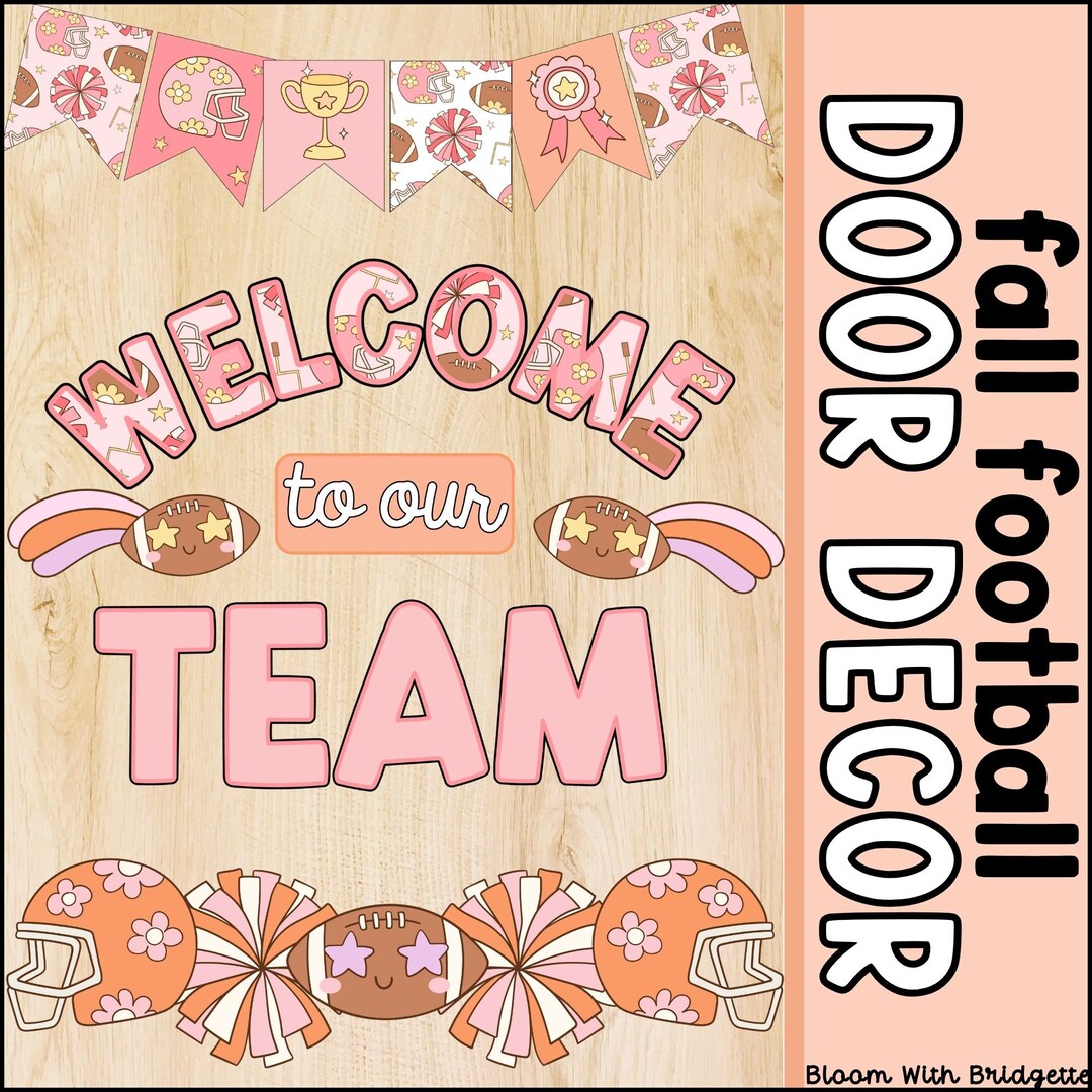 Fall Football Door Decor, Classroom Decor, Back to School, Welcome Door ...