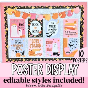 Halloween Bulletin Board, Editable Halloween Posters, Classroom Door ...