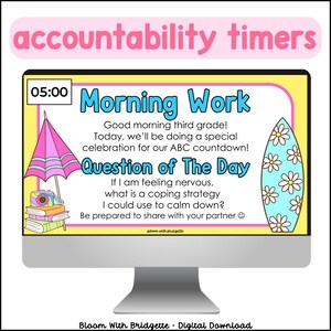 Summer Classroom Slides, Editable Slide Template, Daily Slides, Agenda ...