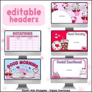 Valentine's Day Classroom Decor Bundle, Bulletin Board, Daily Slides ...