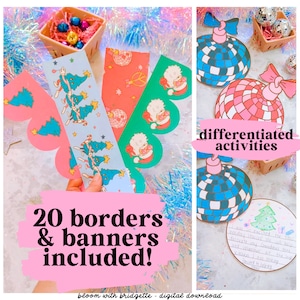 Retro Santa Bulletin Board Kit and Student Activity, Classroom Door ...