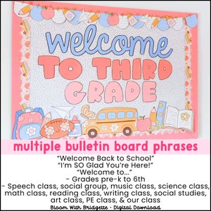 Welcome Back to School Bulletin Board, Spanish Decor, Pastel Classroom ...