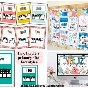 Bright Tropical Classroom Decor Bundle, Editable Classroom Bundle ...