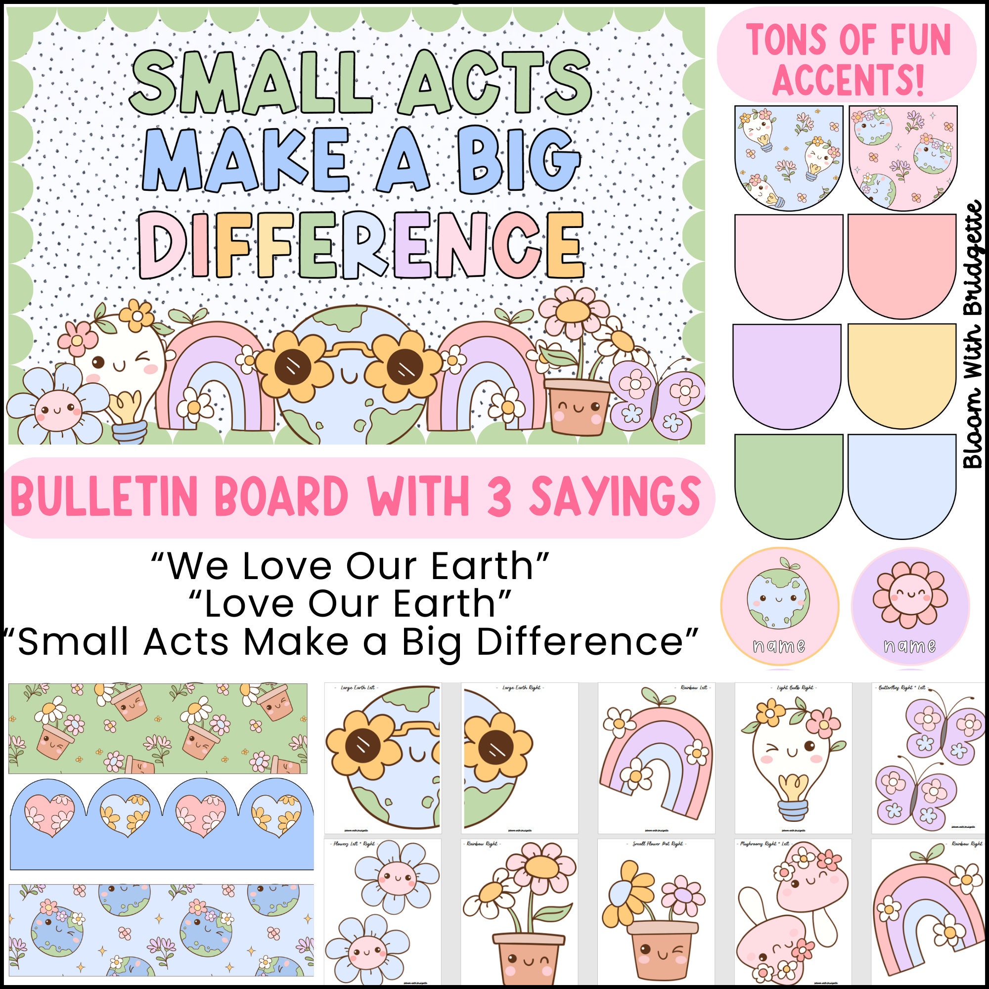 Earth Day Classroom Decor Bundle, Bulletin Board, Classroom Slides ...