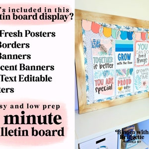 Bright Tropical Classroom Posters, Back to School Bulletin Board ...