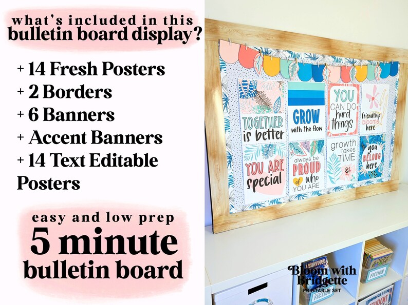 Bright Tropical Classroom Posters Back to School Bulletin - Etsy