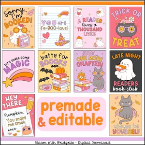 Cute Halloween Classroom Posters, Editable Posters, Bookish Bulletin ...