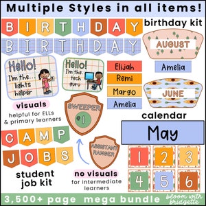 Camping Theme Classroom Bundle, Nature Classroom Decorations, Editable ...