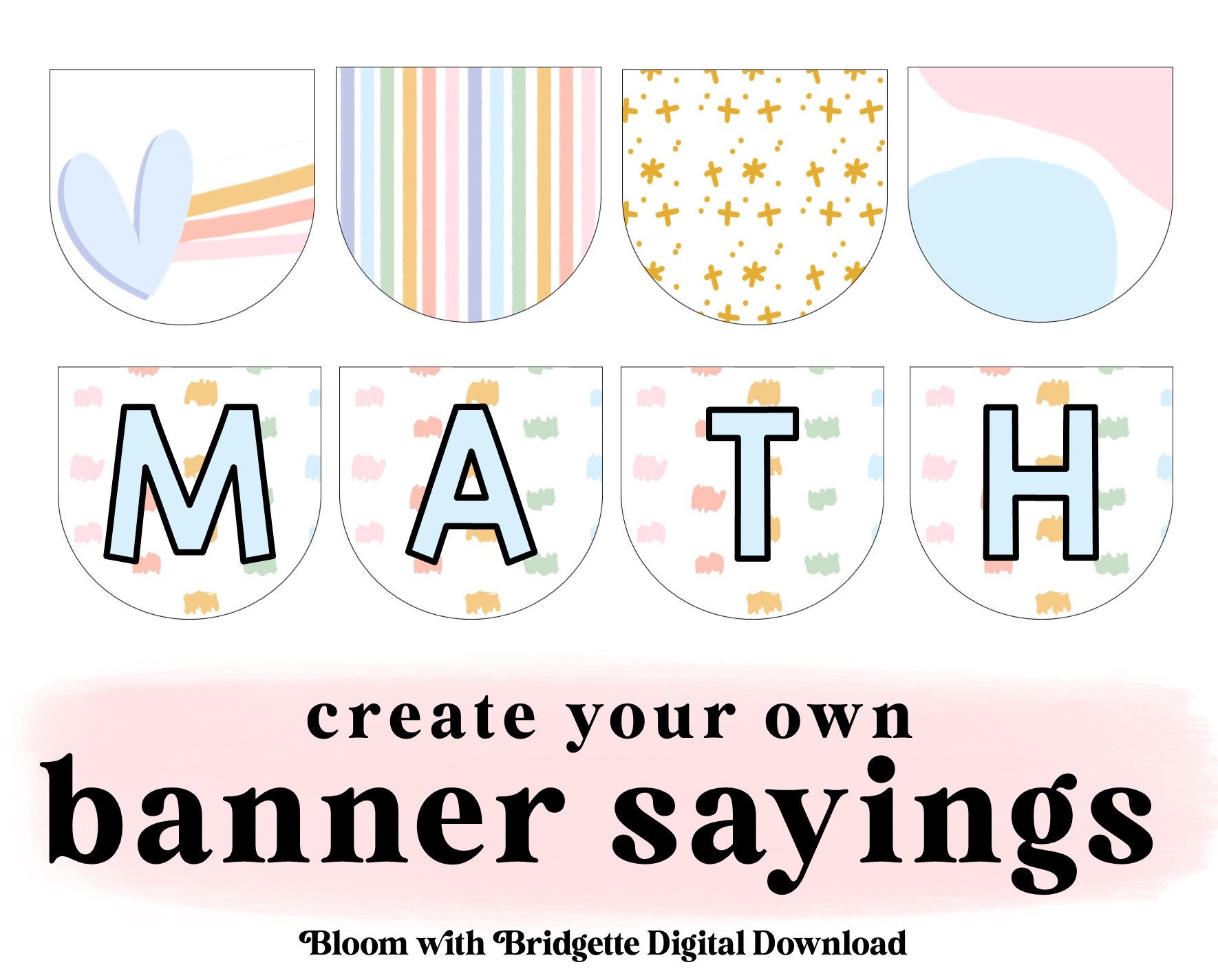 Modern Pastel Classroom Banners Buntings Printable Classroom - Etsy