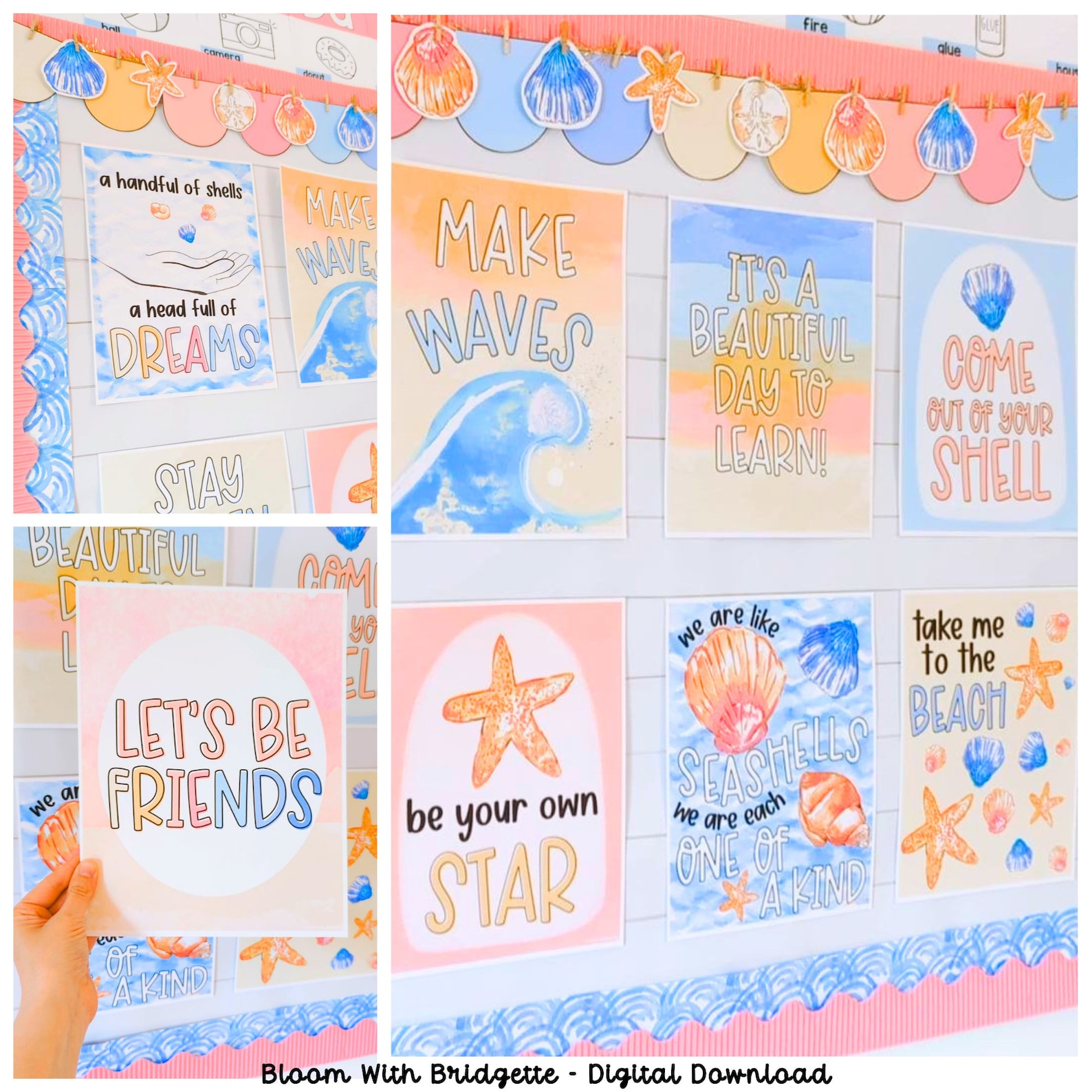 Beach Classroom Decor Mini Bundle, Coastal Classroom Theme, Bulletin ...