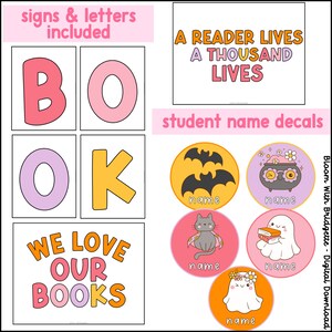 Cute Halloween Bulletin Board, Classroom Decor, Bookish Bulletin Board ...