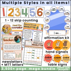 Camping Theme Classroom Bundle, Nature Classroom Decorations, Editable ...