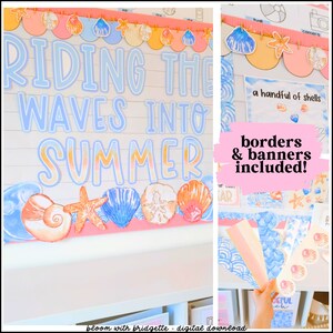 Back to School Bulletin Board Kit, Beach Classroom Decorations, Calm ...