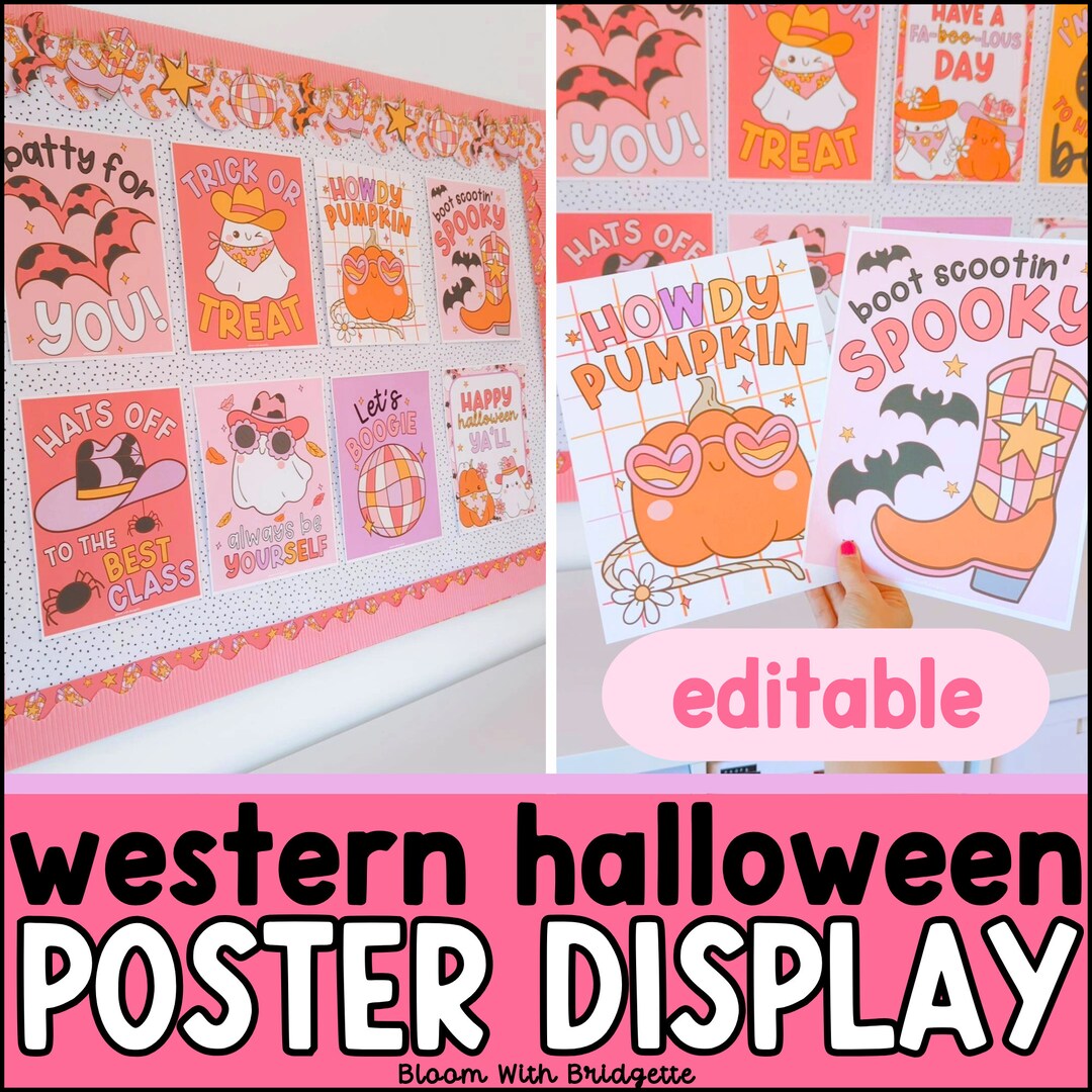 Western Halloween Classroom Posters, Classroom Posters, October ...