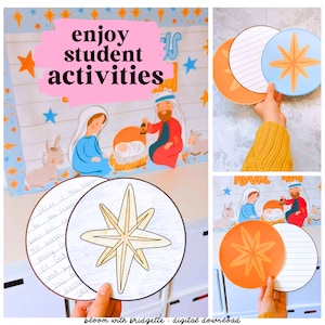 Nativity Bulletin Board, Christmas Classroom Decor, Holiday Door Decor ...