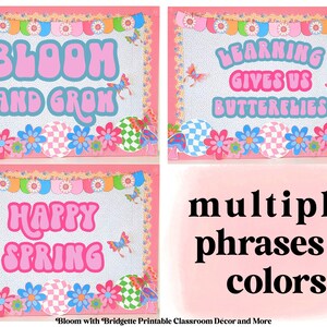 Retro Spring Classroom Decor Bundle, Classroom Slides, Spring ...