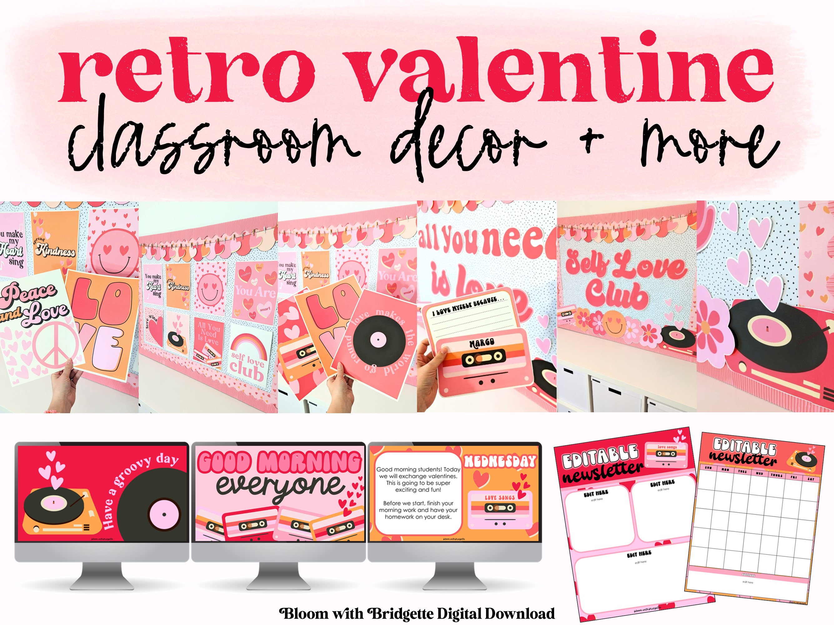 Seasonal Classroom Decor Bundle, Retro Classroom Decor MEGA Bundle ...