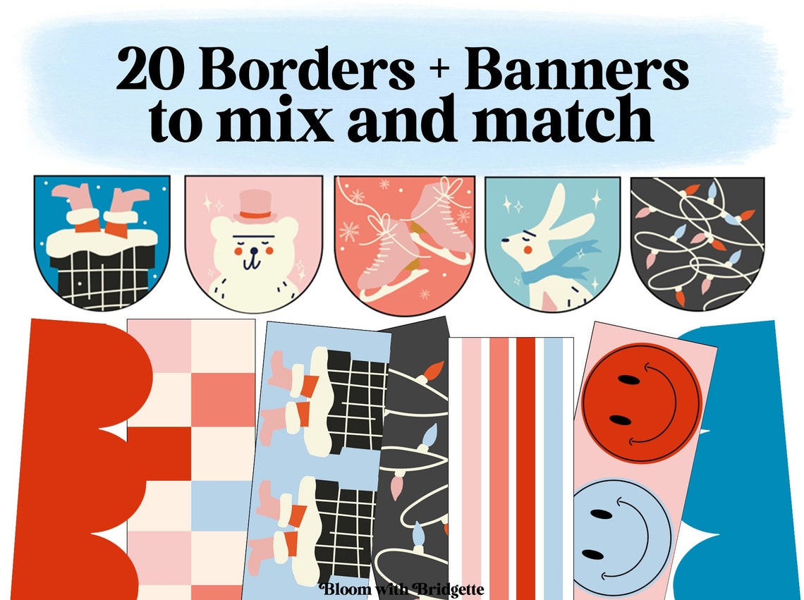 Christmas and Winter Themed Printable Classroom Decor Bundle - Etsy