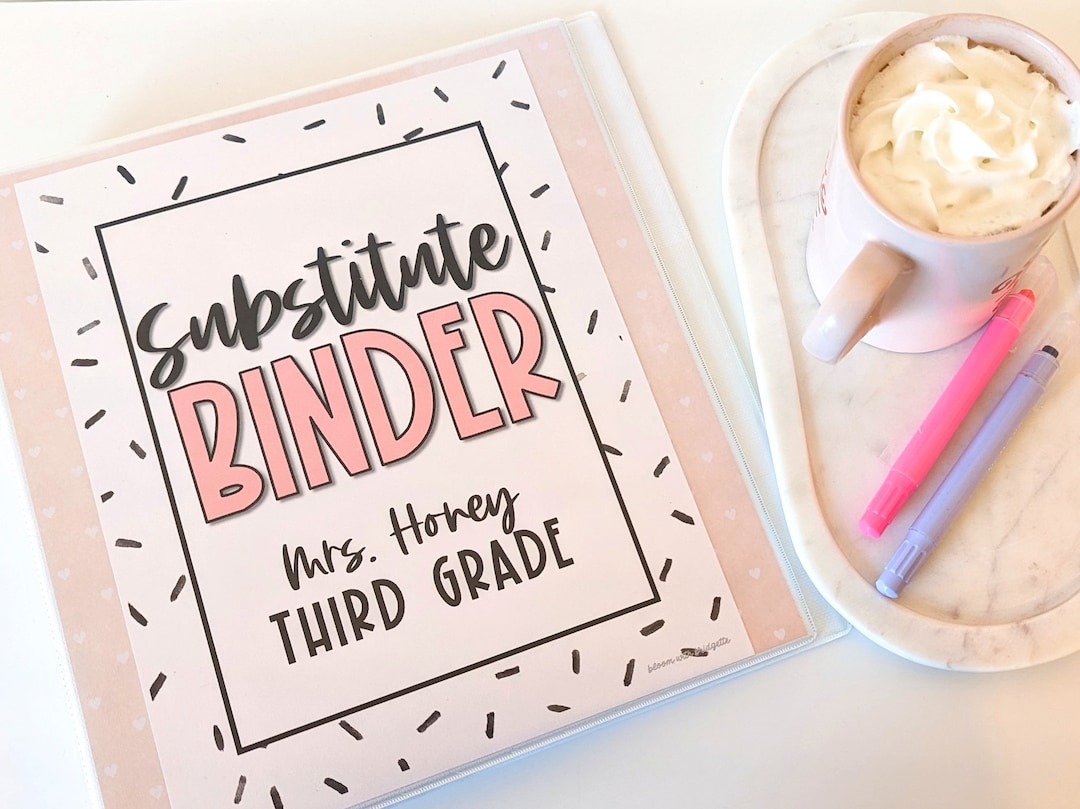 Editable Substitute Binder, Daily Subbing, Maternity Leave Binder, Long ...