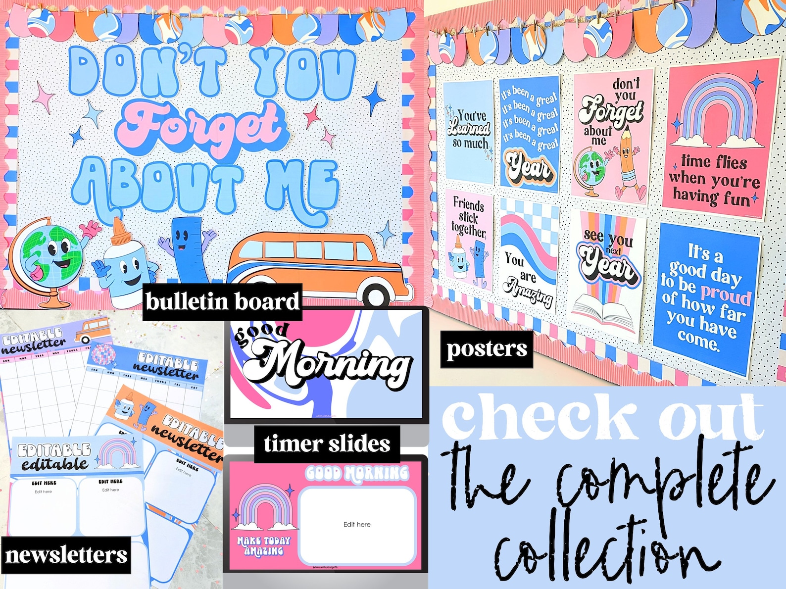 Retro End of Year Classroom Posters Easy Bulletin Board - Etsy