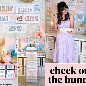 Modern Pastel Editable Slide Templates, Editable Classroom Decor ...