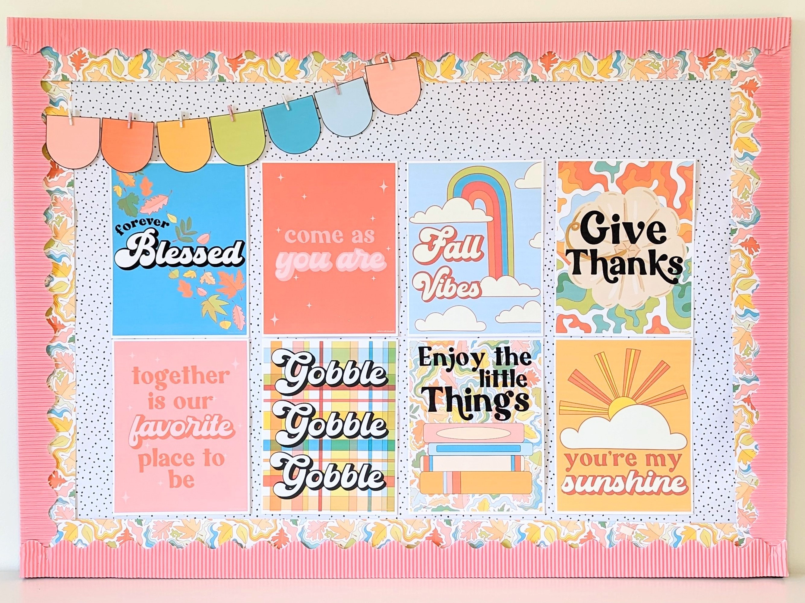 Retro Thanksgiving Posters Thanksgiving Bulletin Board - Etsy