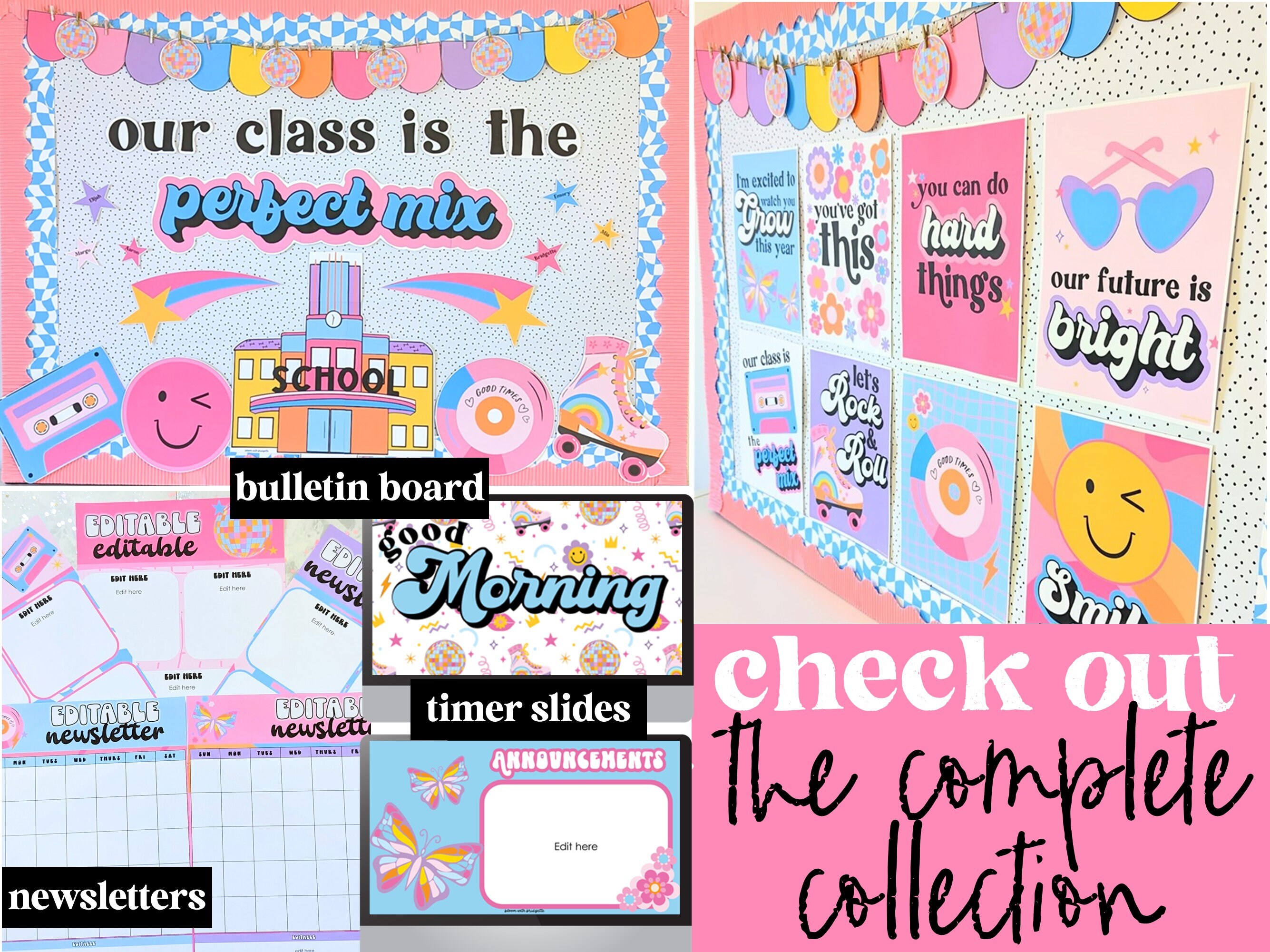 Retro Back to School Posters, Classroom Decorations, August Bulletin ...