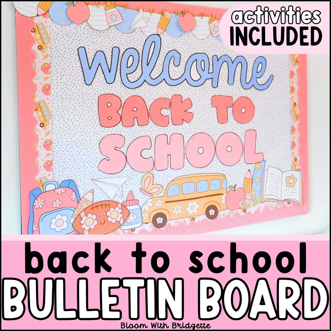 Welcome Back to School Bulletin Board, Spanish Decor, Pastel Classroom ...