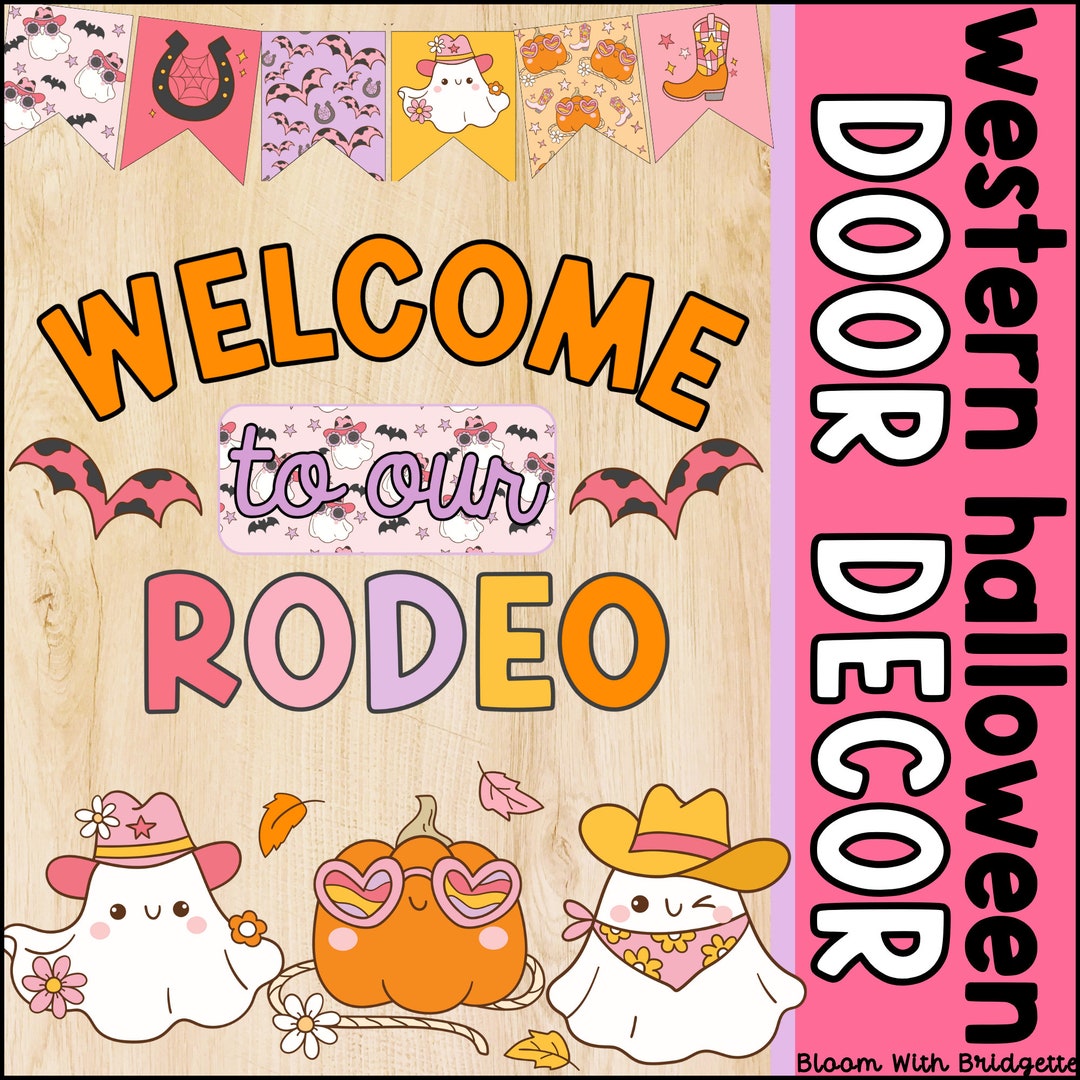 Western Halloween Door Decor, Classroom Decor, Welcome Door Decoration ...