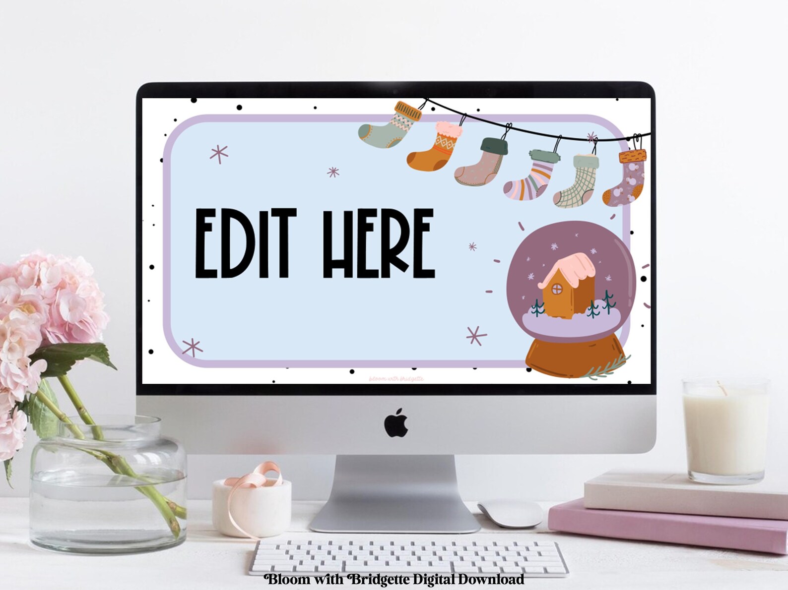 Christmas Slides Winter Slide Templates December Slides - Etsy