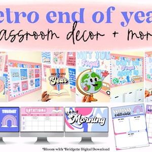 Seasonal Classroom Decor Bundle, Retro Classroom Decor MEGA Bundle ...