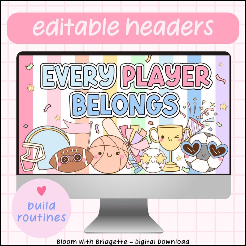 Sports Classroom Slides With Timers: Editable Templates (canva, Google ...
