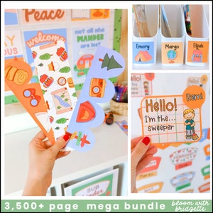 Camping Theme Classroom Bundle, Nature Classroom Decorations, Editable ...
