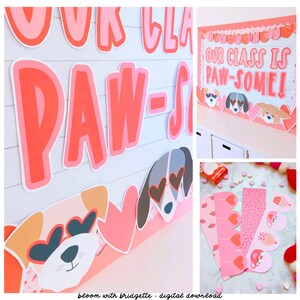 Valentine's Day Bulletin Board, Puppy Love Theme, Valentines Day Craft ...