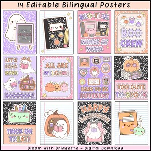 Halloween Classroom Decor Bundle | Bilingual Bulletin Board | Posters ...