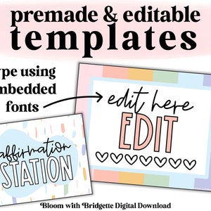 Affirmation Station, Pastel Classroom Theme, Calm Classroom Decor ...