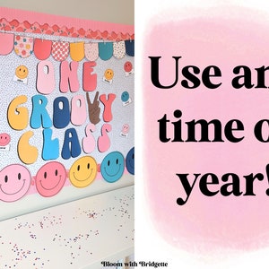 Groovy Bulletin Board and Student Activities, Printable Classroom Decor ...